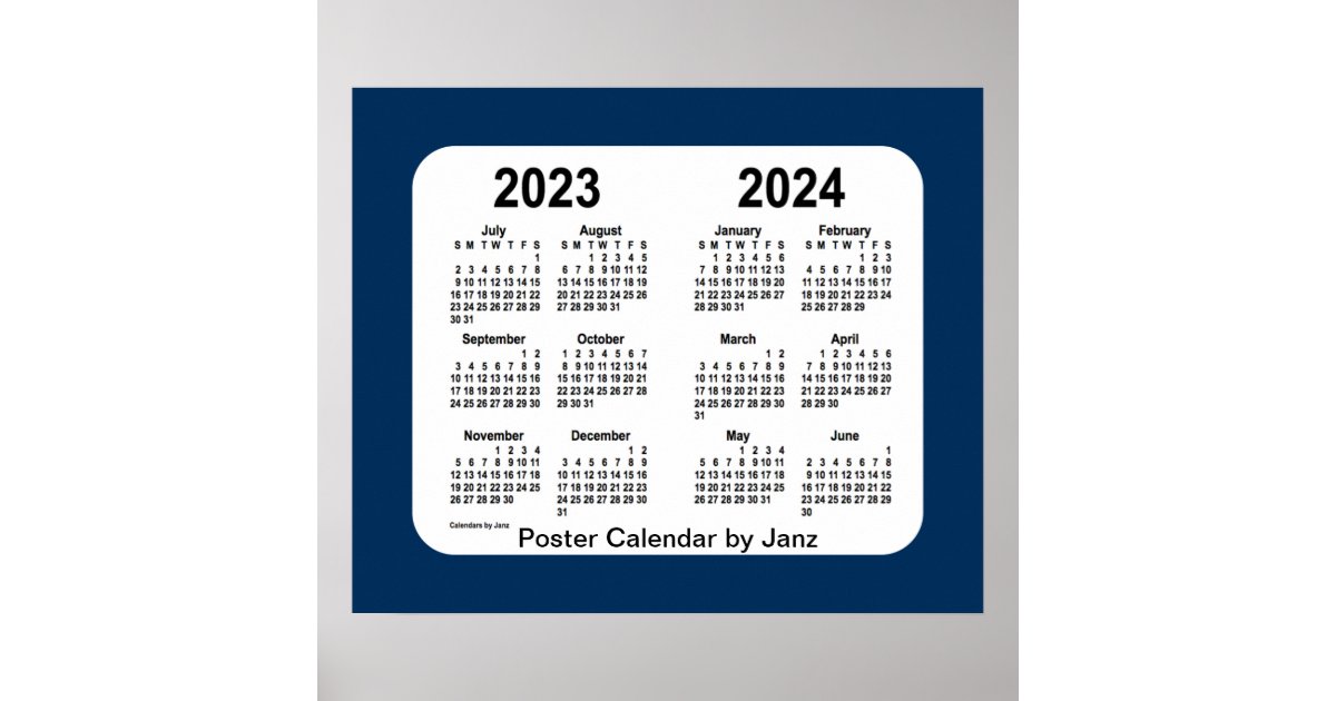 2023-2024 Police Box Blue School Calendar by Janz Poster | Zazzle.at