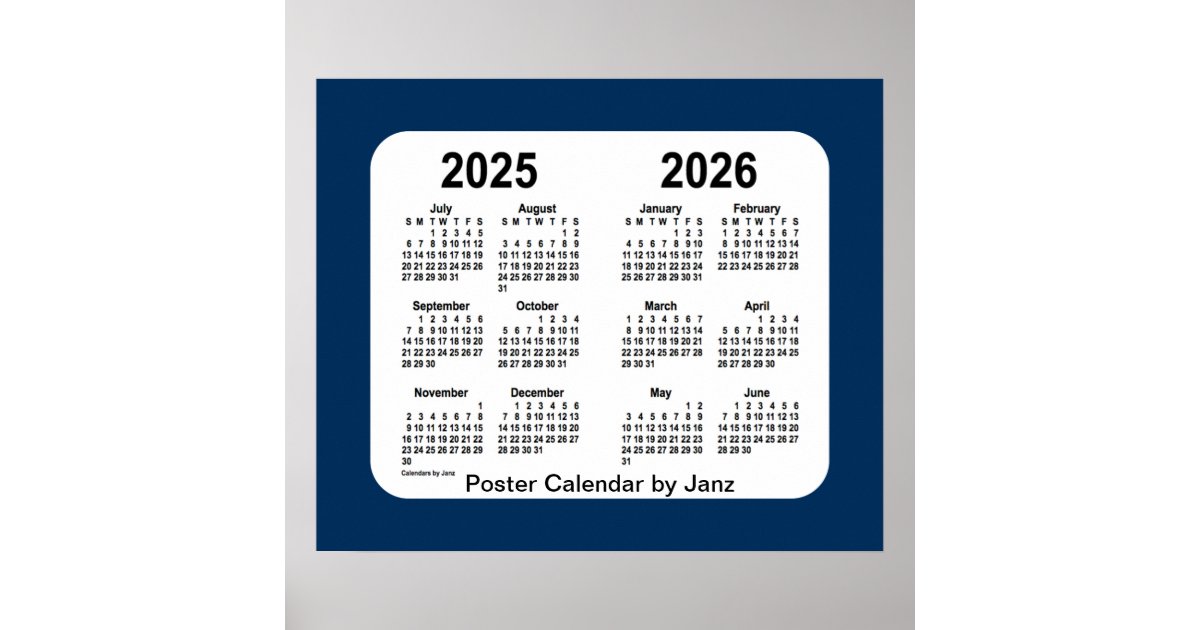 2025-2026 Police Box Blue School Calendar by Janz Poster | Zazzle.at