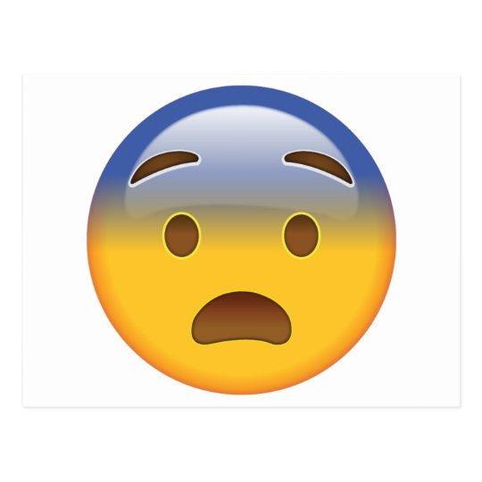 Ängstliches Gesicht - Emoji Postkarte | Zazzle.at