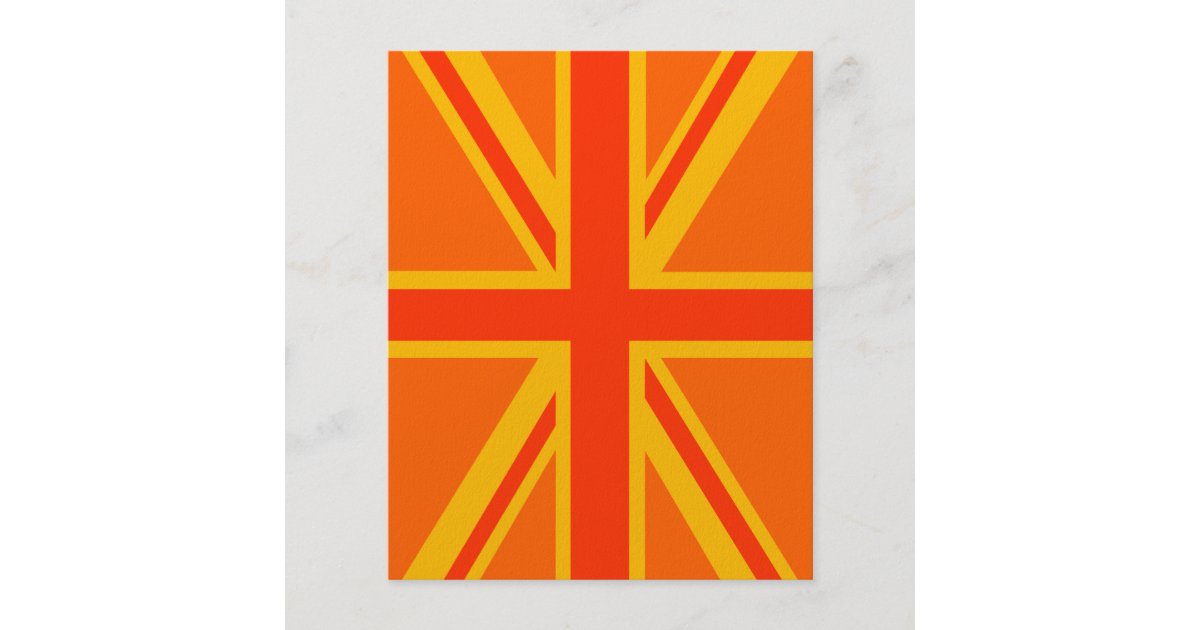 Bold Orange Union Jack British Flag Swag Flyer | Zazzle.at