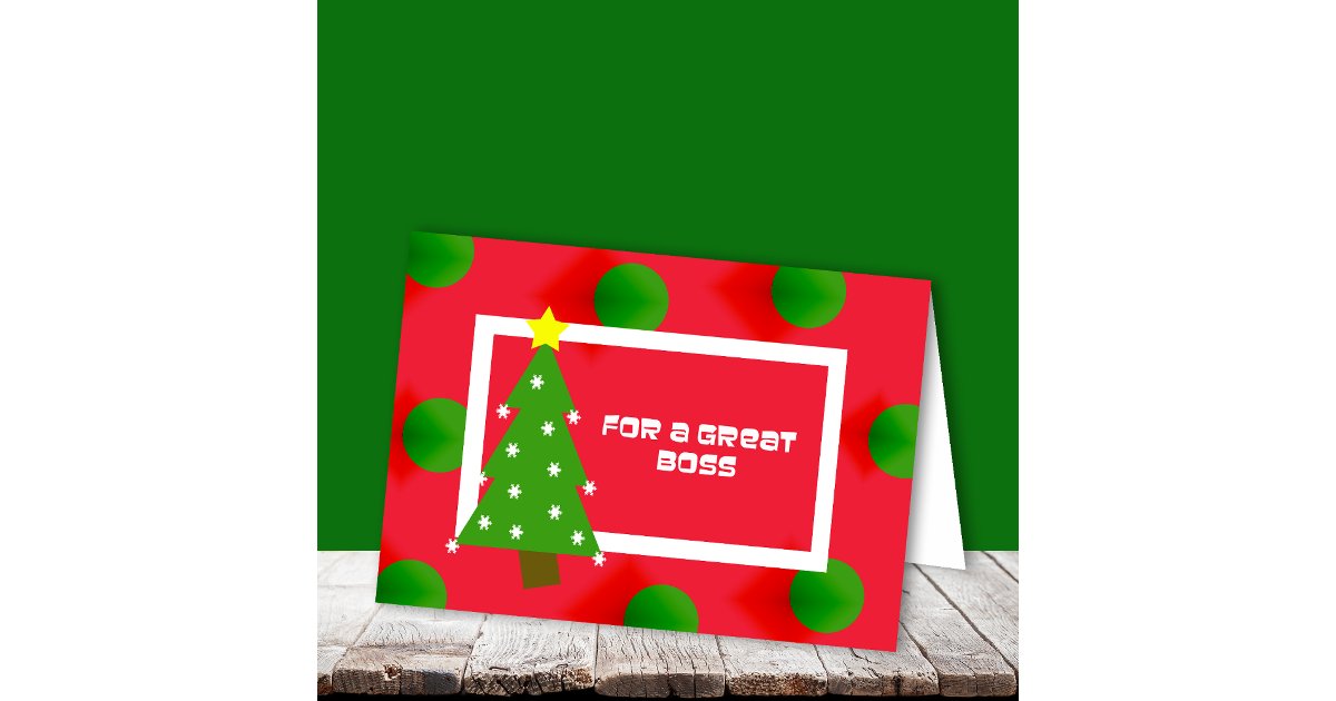 Boss Christmas Card Feiertagskarte | Zazzle.at