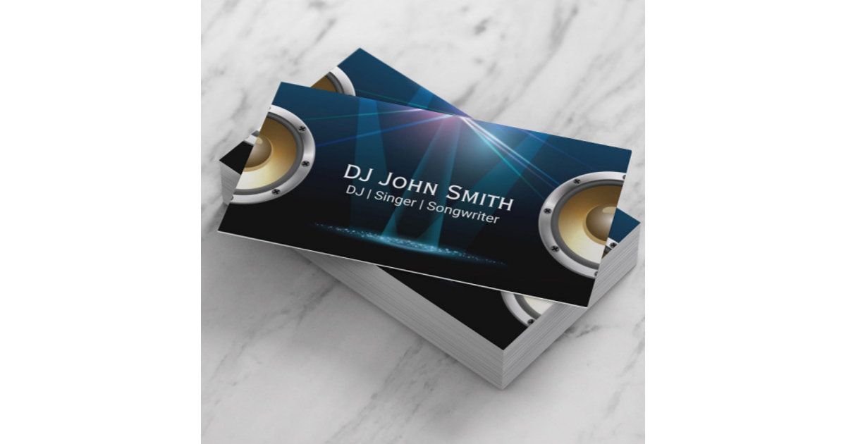 DJ Singer Songwriter Modern Music Visitenkarte | Zazzle.at