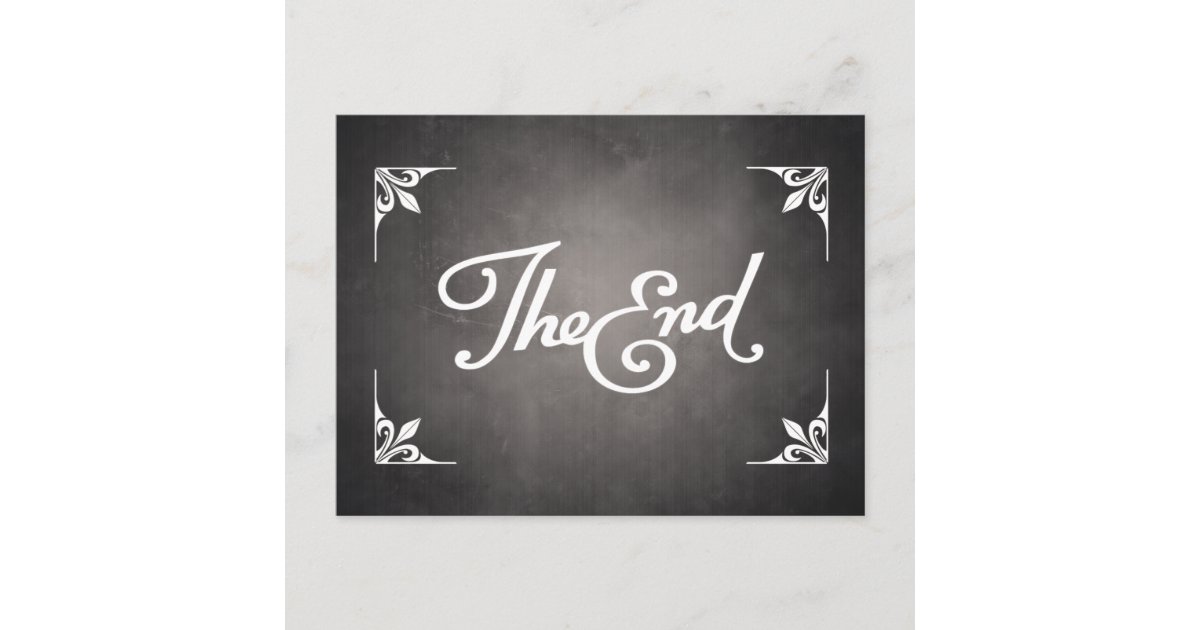 End Title Card Postcard Postkarte | Zazzle.at
