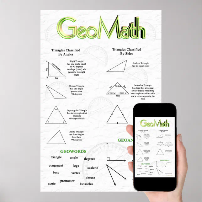 Geomath Geometry Poster Zazzle At