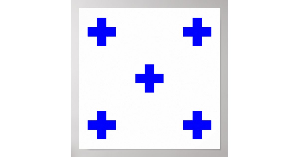 Kennzeichen des maritimen Alphabets Null Poster | Zazzle.at