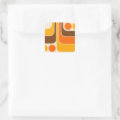 Mod 1970s Retro Style Geometric Design Quadratischer Aufkleber | Zazzle.at