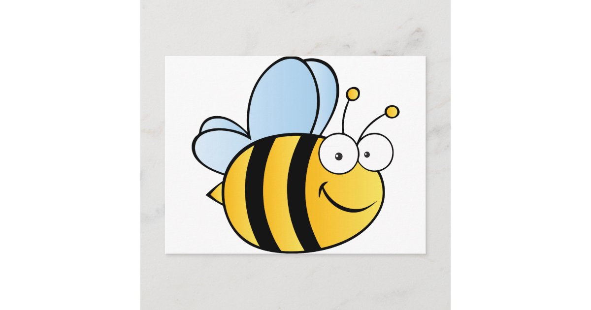 Niedliche Cartoon-Biene Postkarte | Zazzle.at