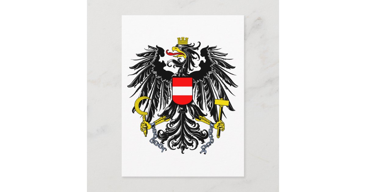 Österreich-Wappen Postkarte | Zazzle.at