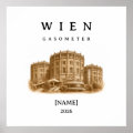 Personalisierte Wien Gasometer | Name & Jahr Poster | Zazzle.at