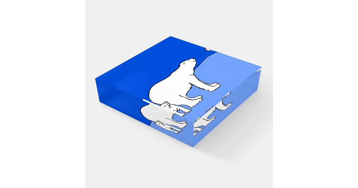 Polar Bear Mama and Cub Painting - Wildlife Art Briefbeschwerer | Zazzle.at