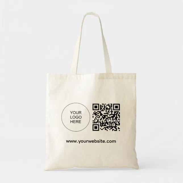 QR-Code der personalisierten Logo-Website Tragetasche | Zazzle.at
