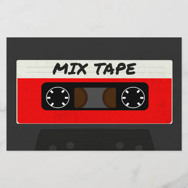 Red Mix Tape - 80er und 90er Retro Inspiriert Gesc Flyer | Zazzle.at