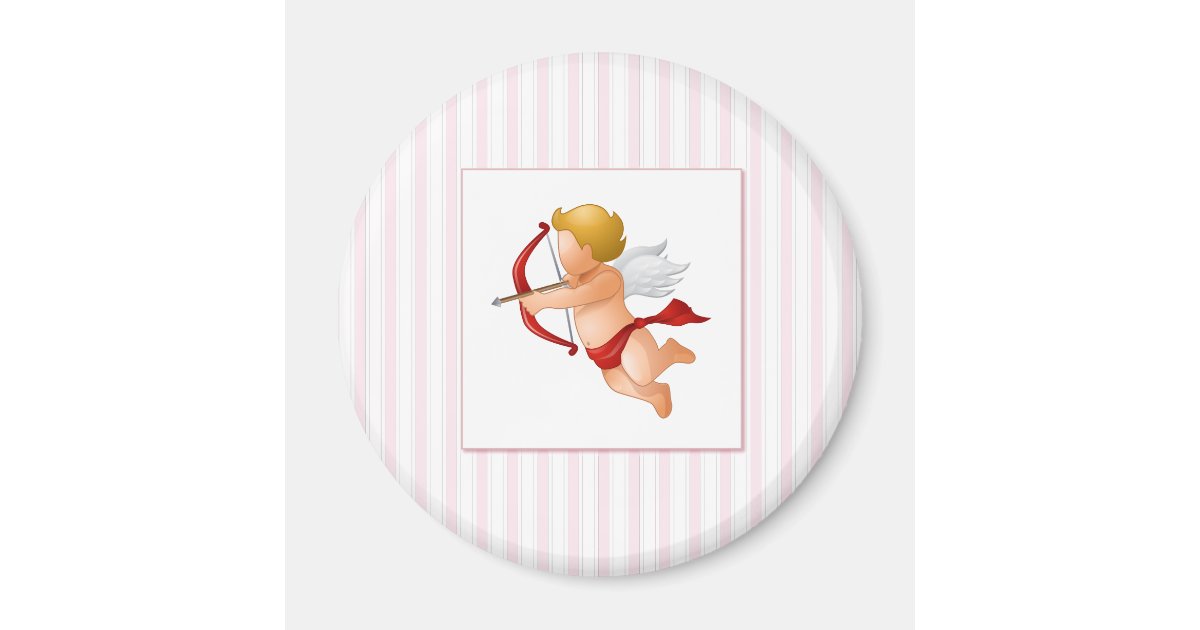 Rosa Streifen - mit Pfeil bedeckt Magnet | Zazzle.at
