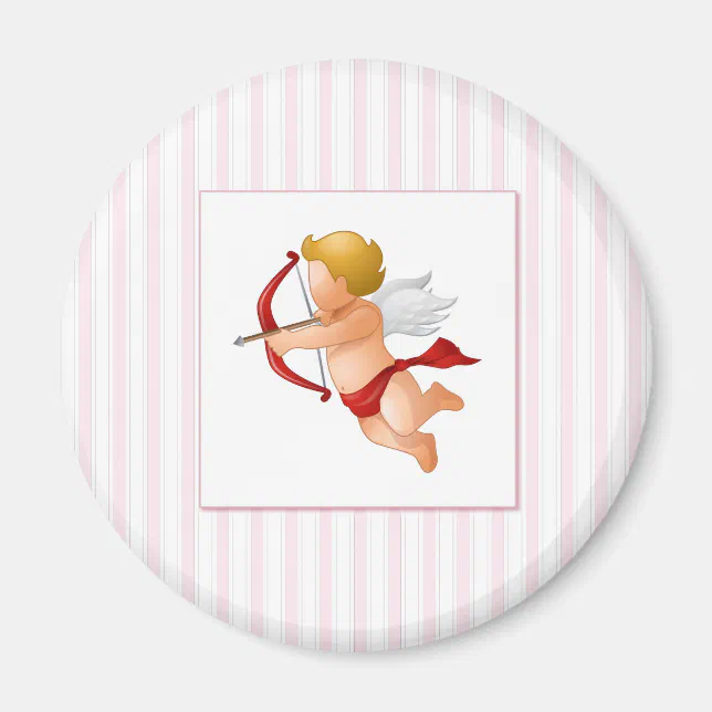 Rosa Streifen - mit Pfeil bedeckt Magnet | Zazzle.at