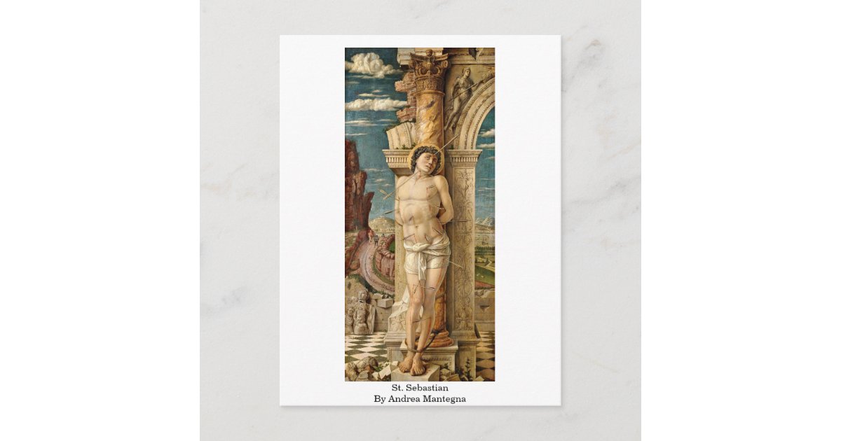 St. Sebastian By Andrea Mantegna Postkarte | Zazzle.at
