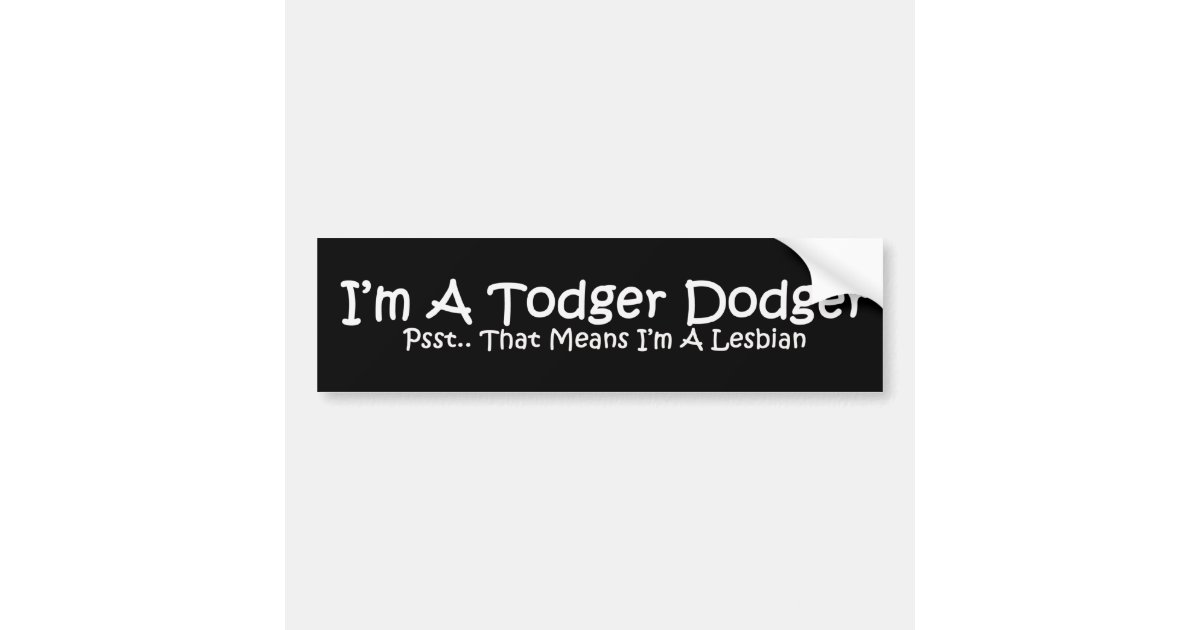 Todger Dodger Autoaufkleber | Zazzle.at