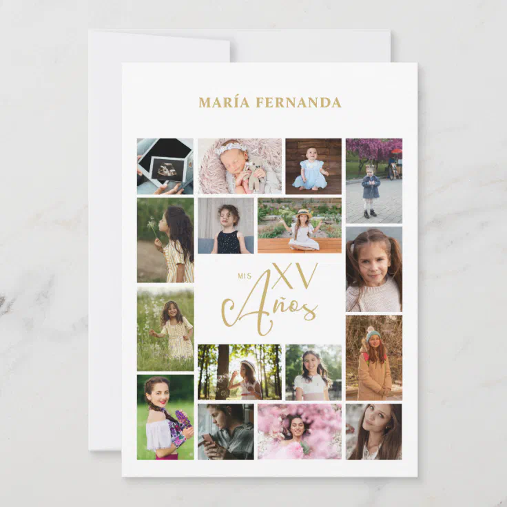 Trendy 16 Fotos Collage Timeline Life Mis XV Años | Zazzle.at