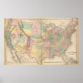 Vinage Map of The United States (1873) Poster | Zazzle.at