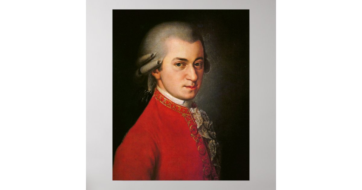 Wolfgang Amadeus Mozart Portrait Poster | Zazzle.at