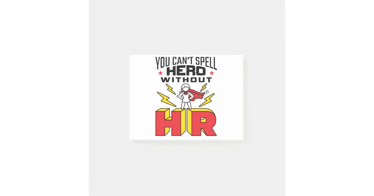 You Can't Spell Hero Without HR Human Resources Post-it Klebezettel ...